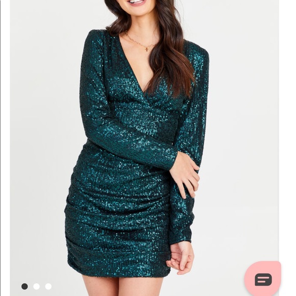Altar'd State | Dresses | New Alterd State Shandra Dress Green Sequence ...